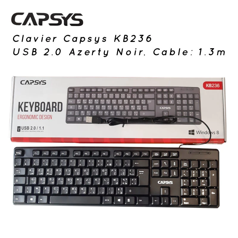 CLAVIER USB CAPSYS KB236 – roustore